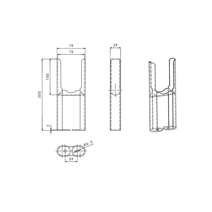 Floor Mounted Radiator Leg Kit Brackets for Traditional 2 Bar Radiator