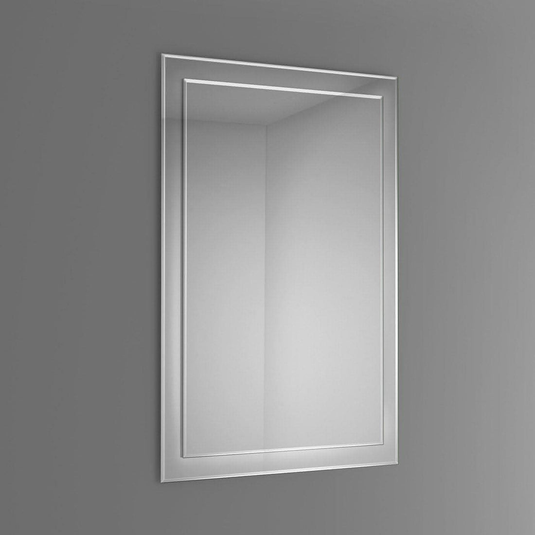 iBathUK Sienna Wall Mounted Rectangular Bathroom Wall Mirror, Modern B