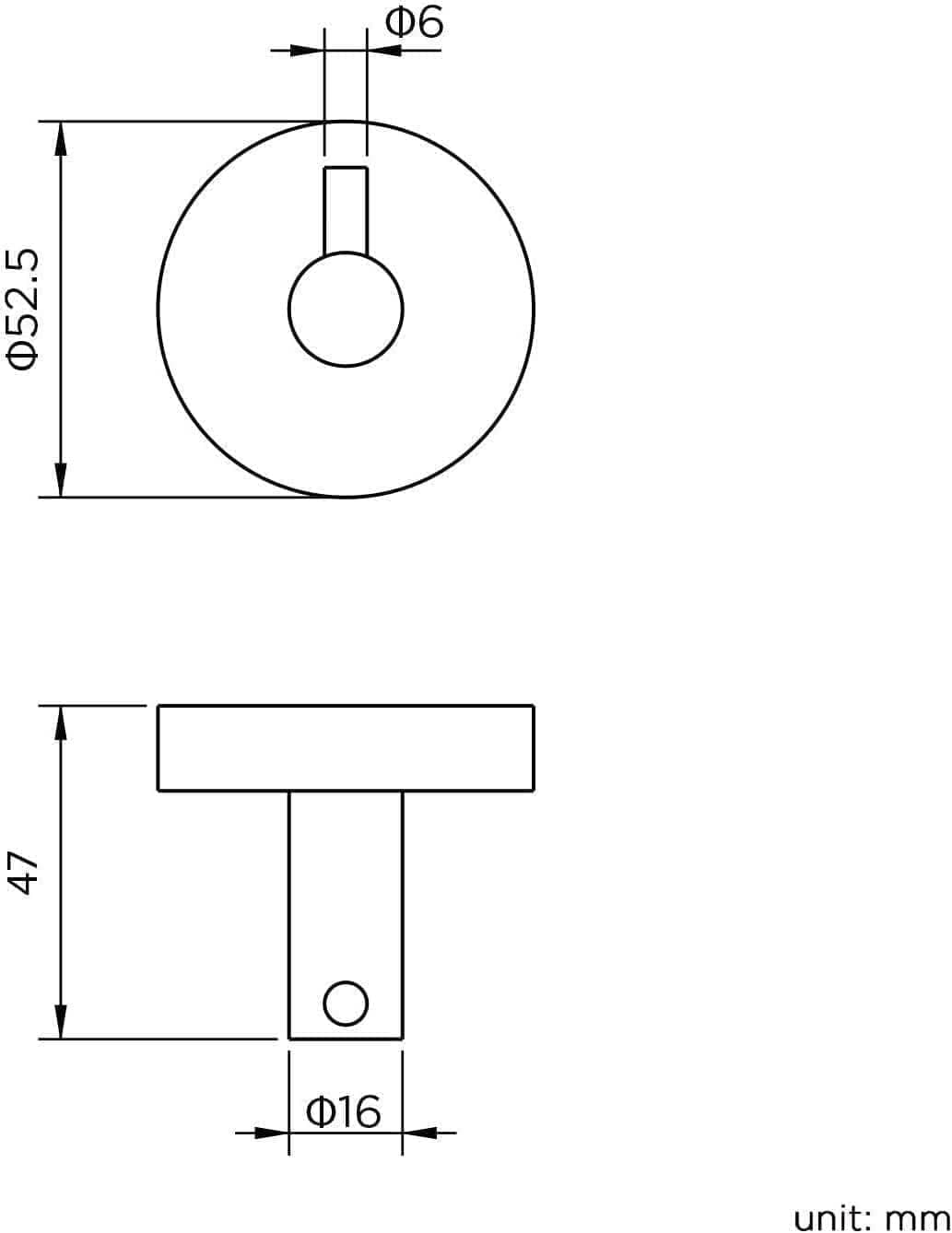 iBathUK Modern Robe Hook - Chrome - Bathroom4Less