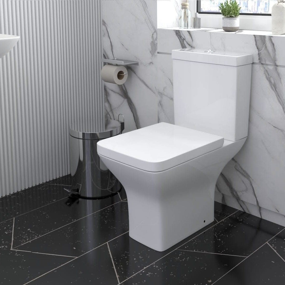 Venice Ceramic Close Coupled Toilet - White